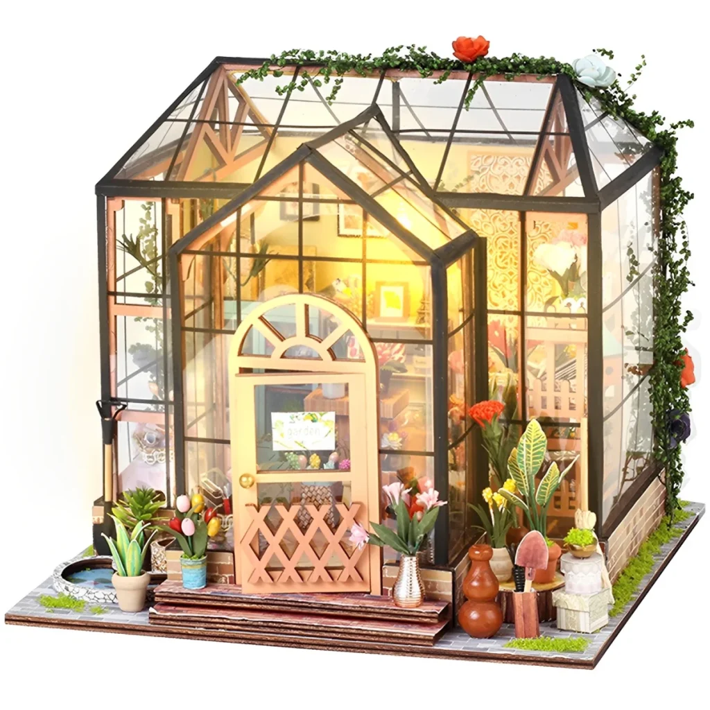 Casa em Miniatura com Luz LED, Móveis 3D - Luzar